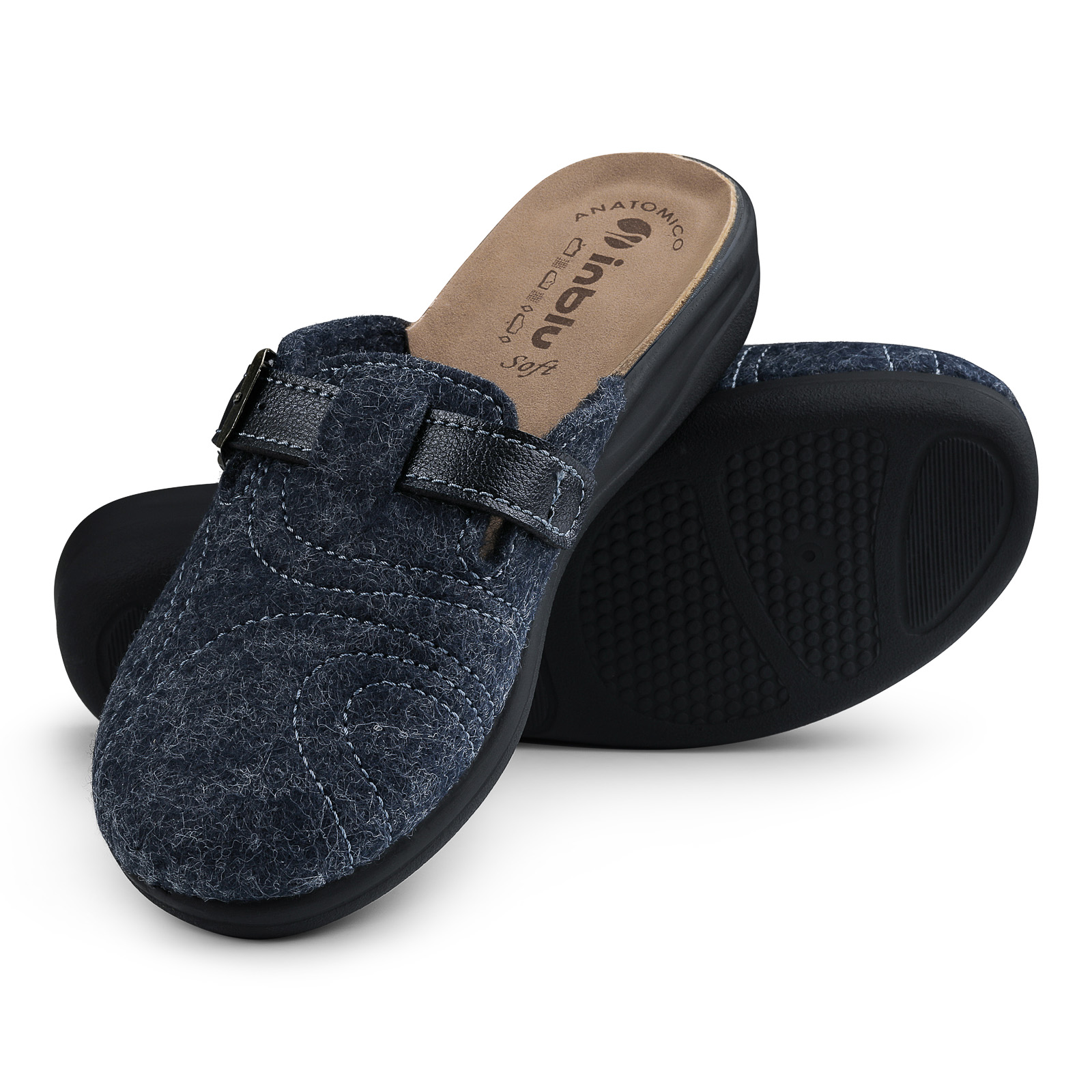 Pantofole con fibbia ricamo cucito - CF50 | INBLU Shop Ufficiale