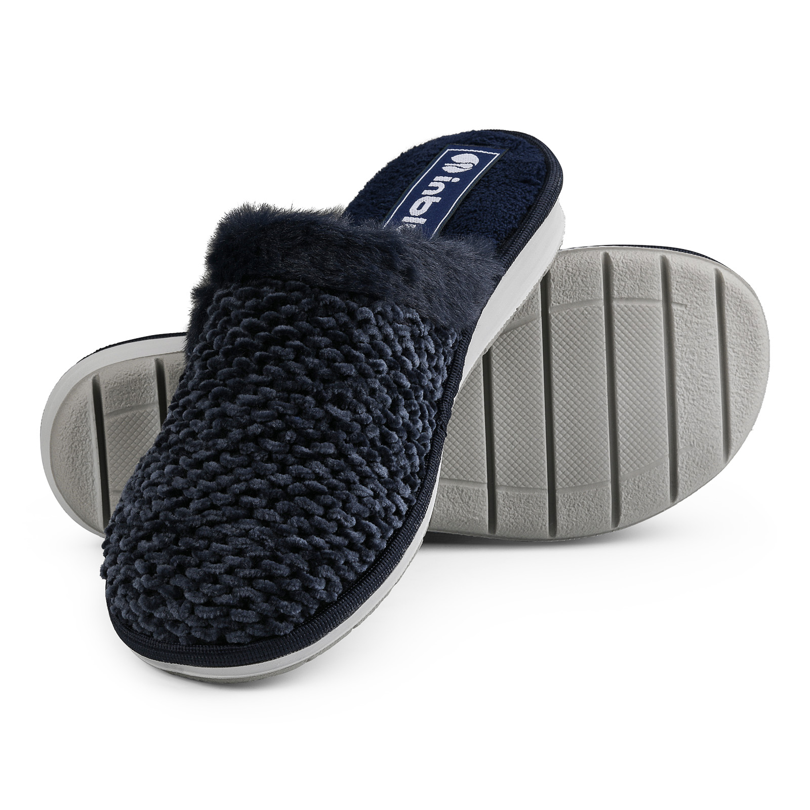 Pantofole con trama effetto lana e cuore - LB110 | INBLU Shop Ufficiale